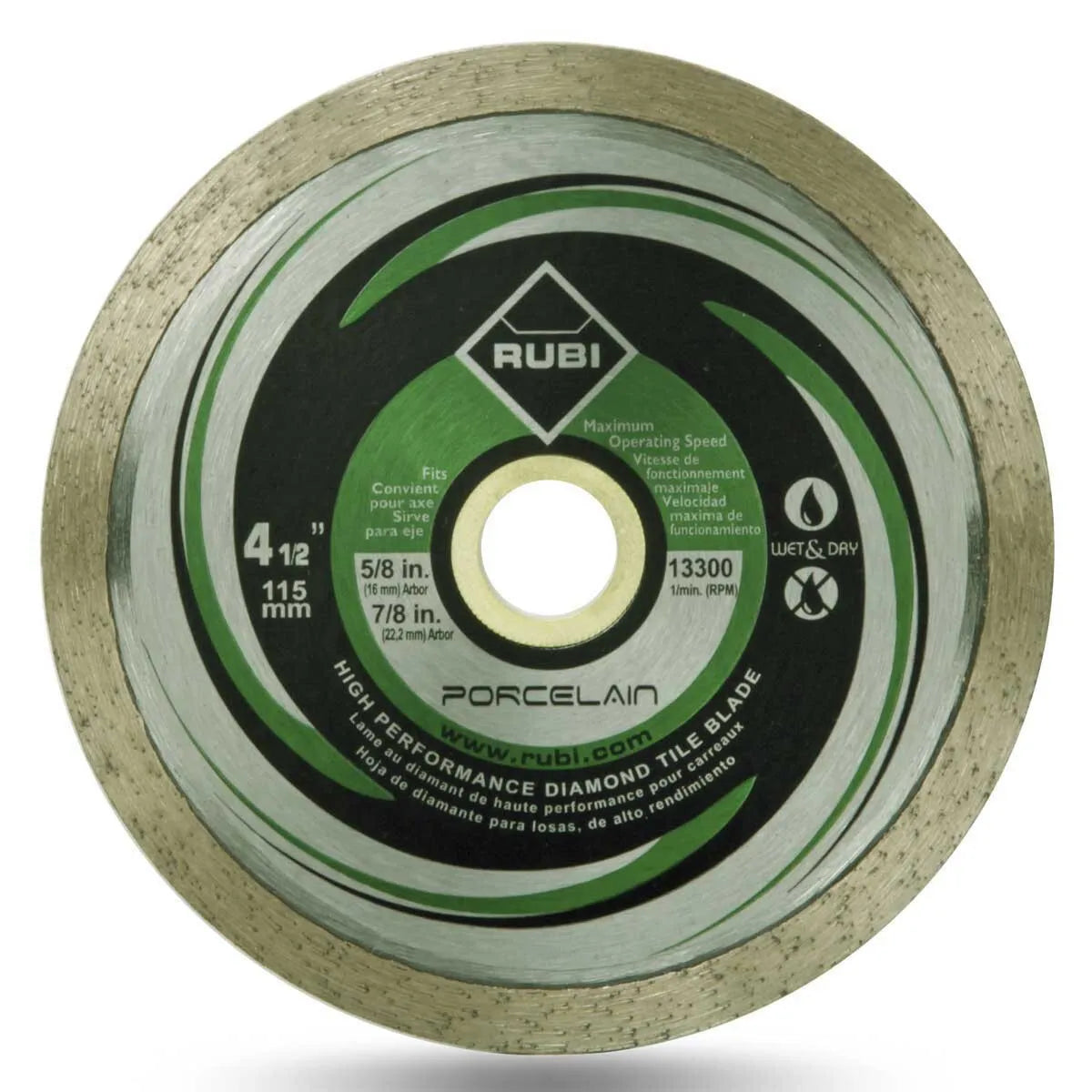 Rubi 4-1/2" Porcelain Dry Diamond Blade – Gulf Coast Flooring ...
